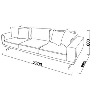 Canapea 4 locuri Ravelly BELLONA | Canapele